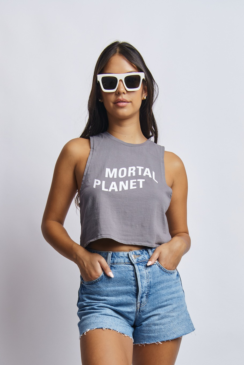 Mortal Planet Tank – Above-the-Waist, Wavy Graphic, Casual Style – URTHWEAR